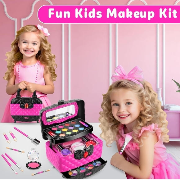 Hollyhi | Other | 4 Pcs Kids Makeup Kit Washable Makeup Set Toy With ...